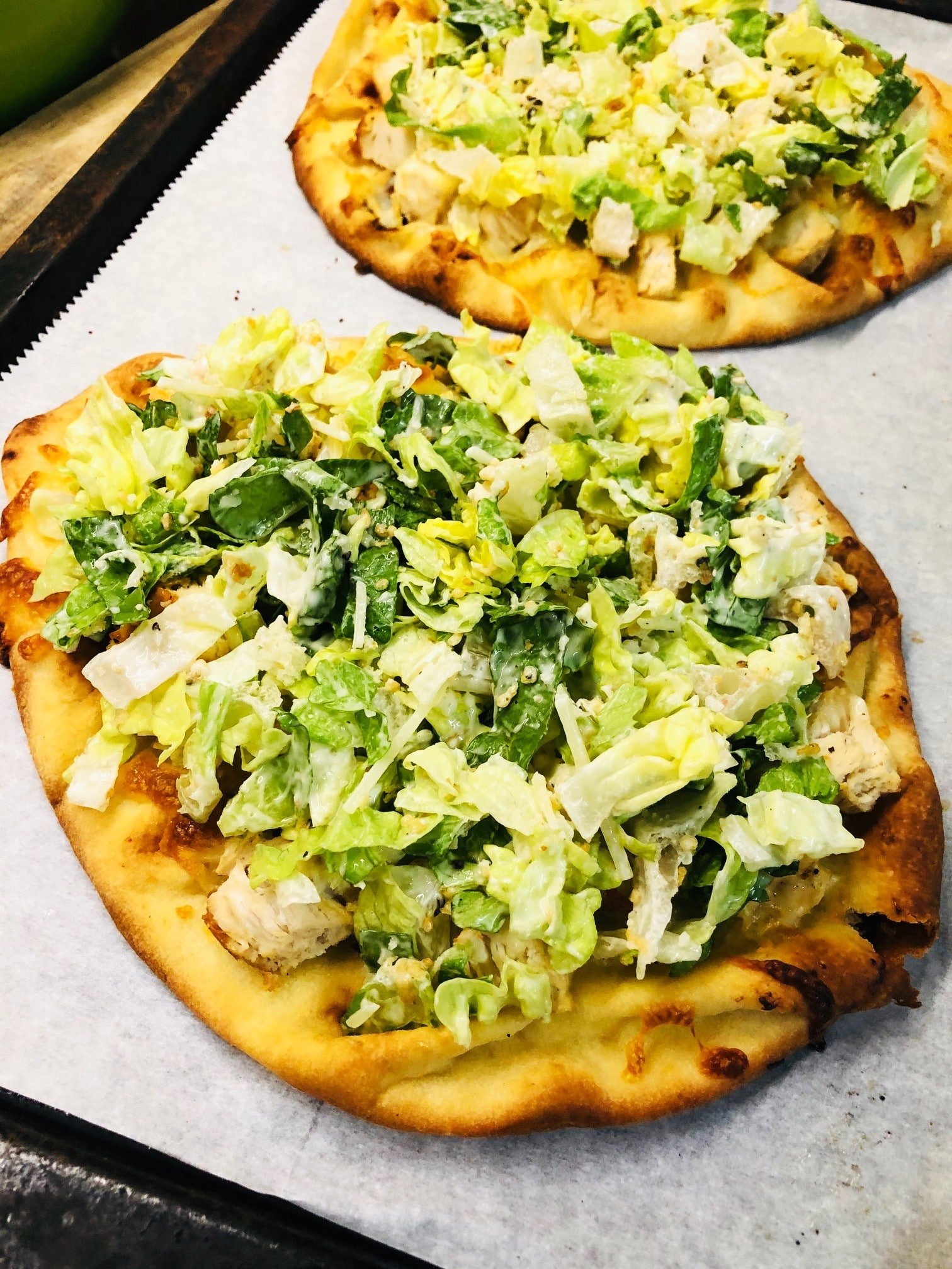 Chicken Caesar Flatbreads - Cooks Well With Others