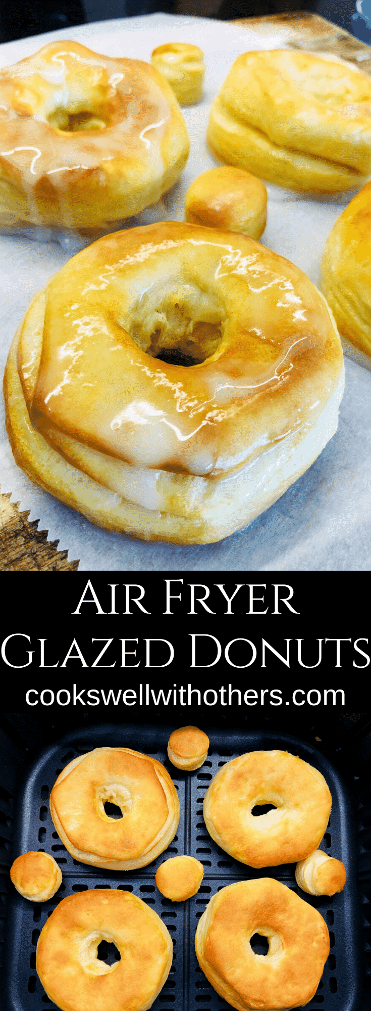 Air Fryer Glazed Donuts - Cooks Well With Others