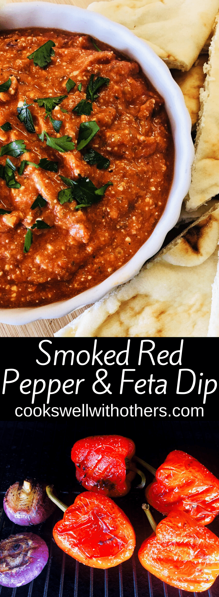 Smoked Red Pepper and Feta Dip - Cooks Well With Others
