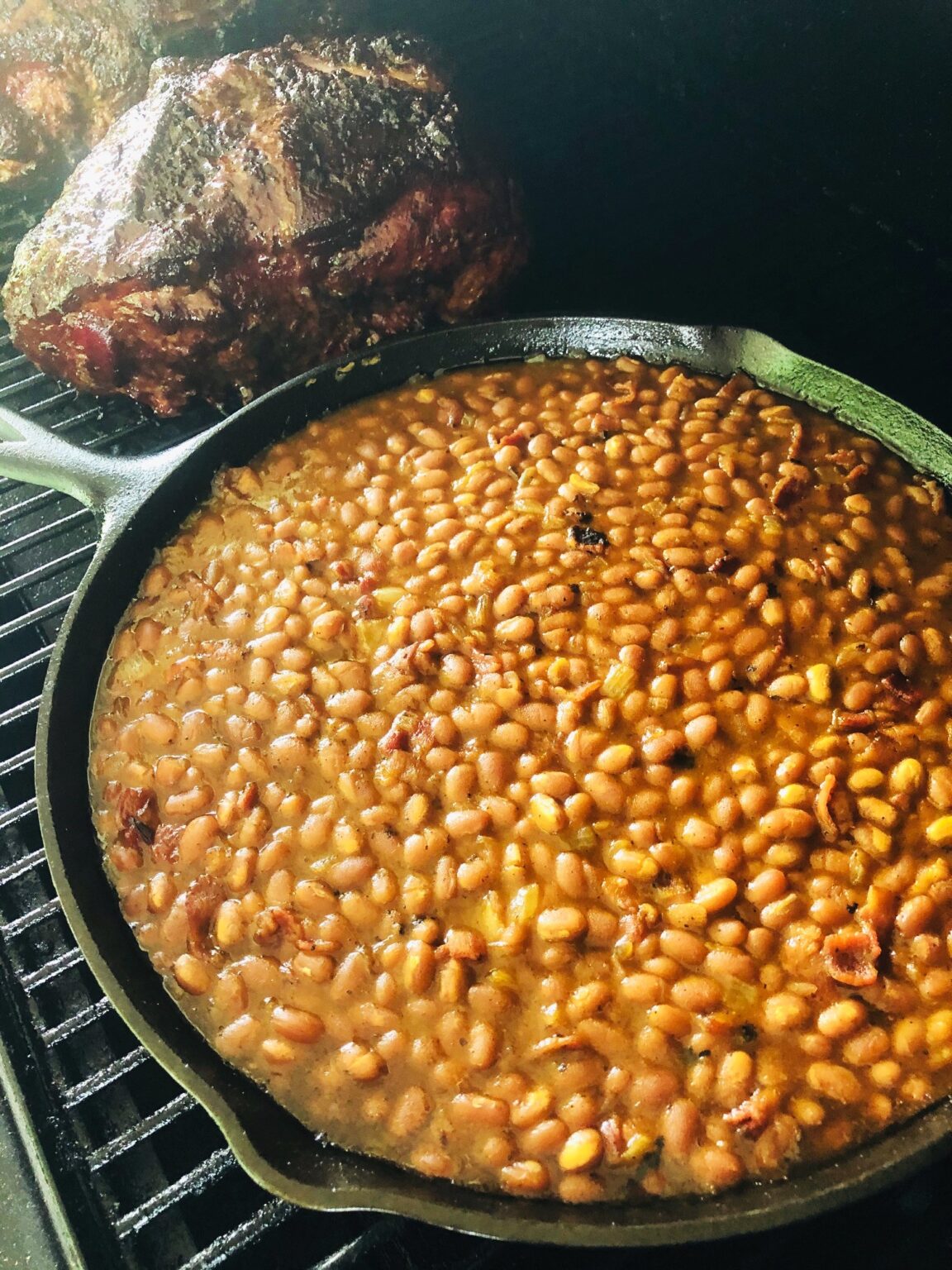 Smoked Baked Beans with Bacon - Cooks Well With Others