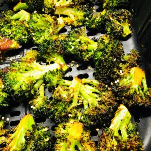 Air Fryer Ginger Garlic Broccoli - Cooks Well With Others
