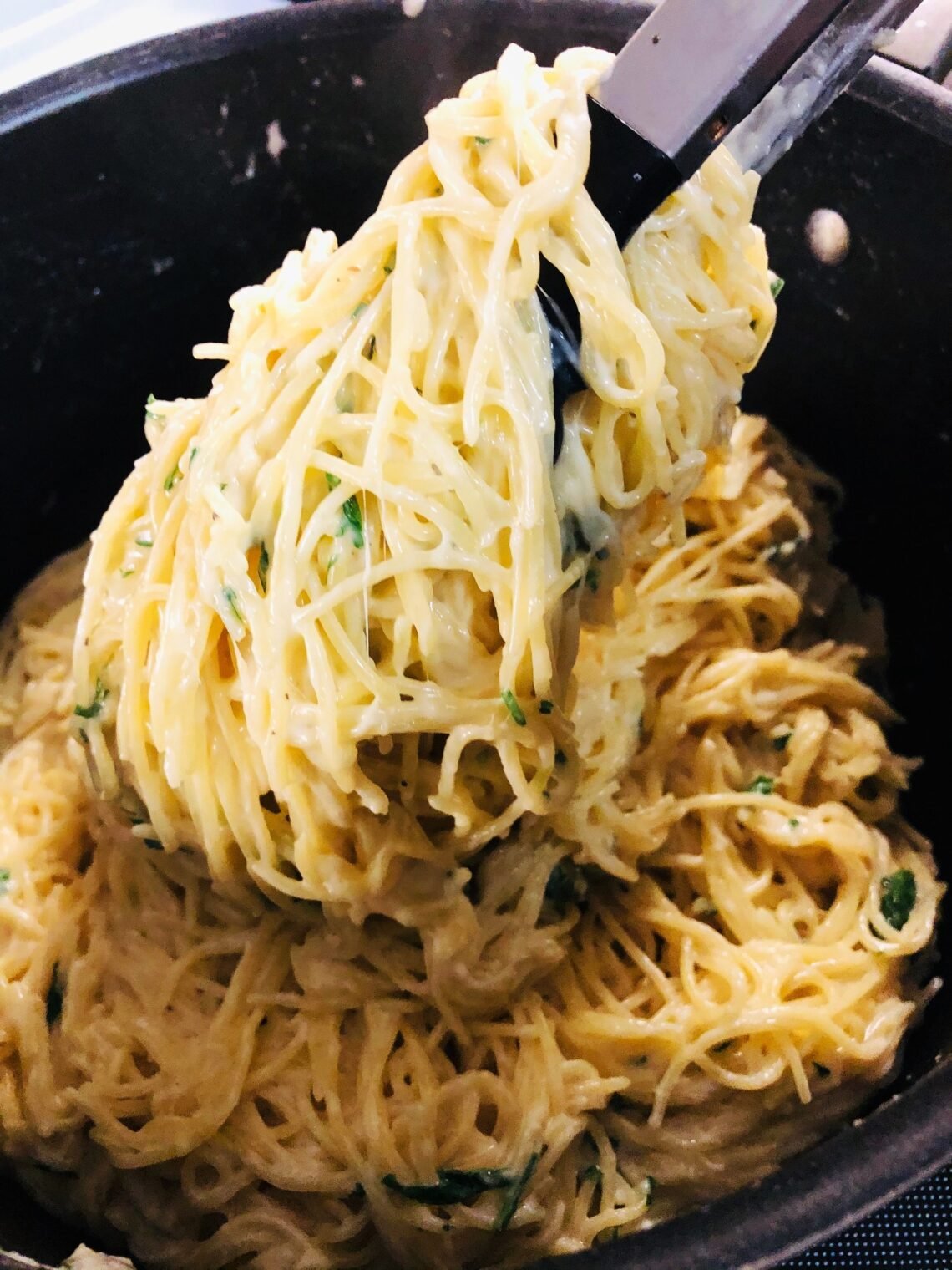 One Pot Cheesy Garlic Pasta - Cooks Well With Others