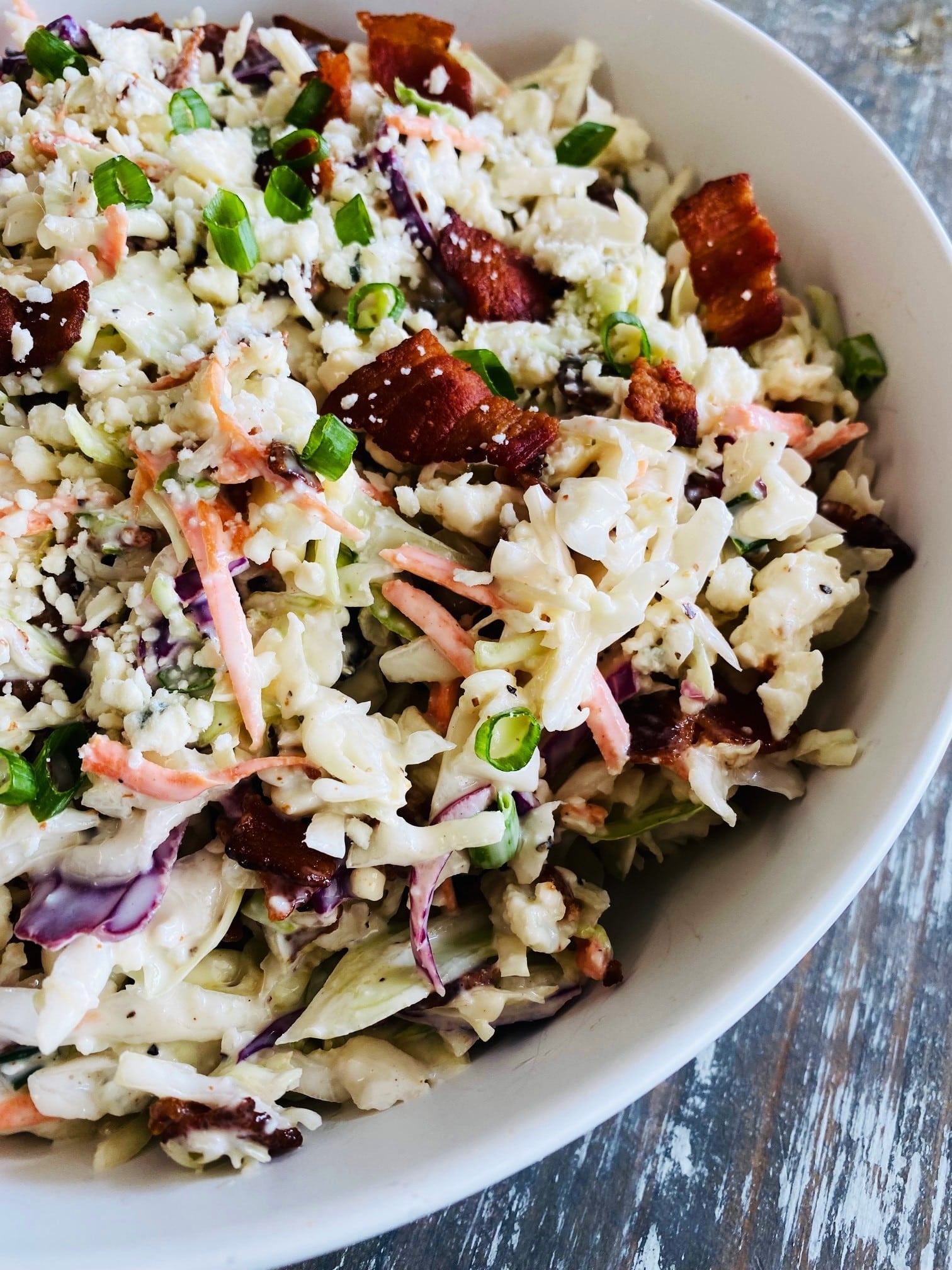Bacon Blue Cheese Slaw - Cooks Well With Others