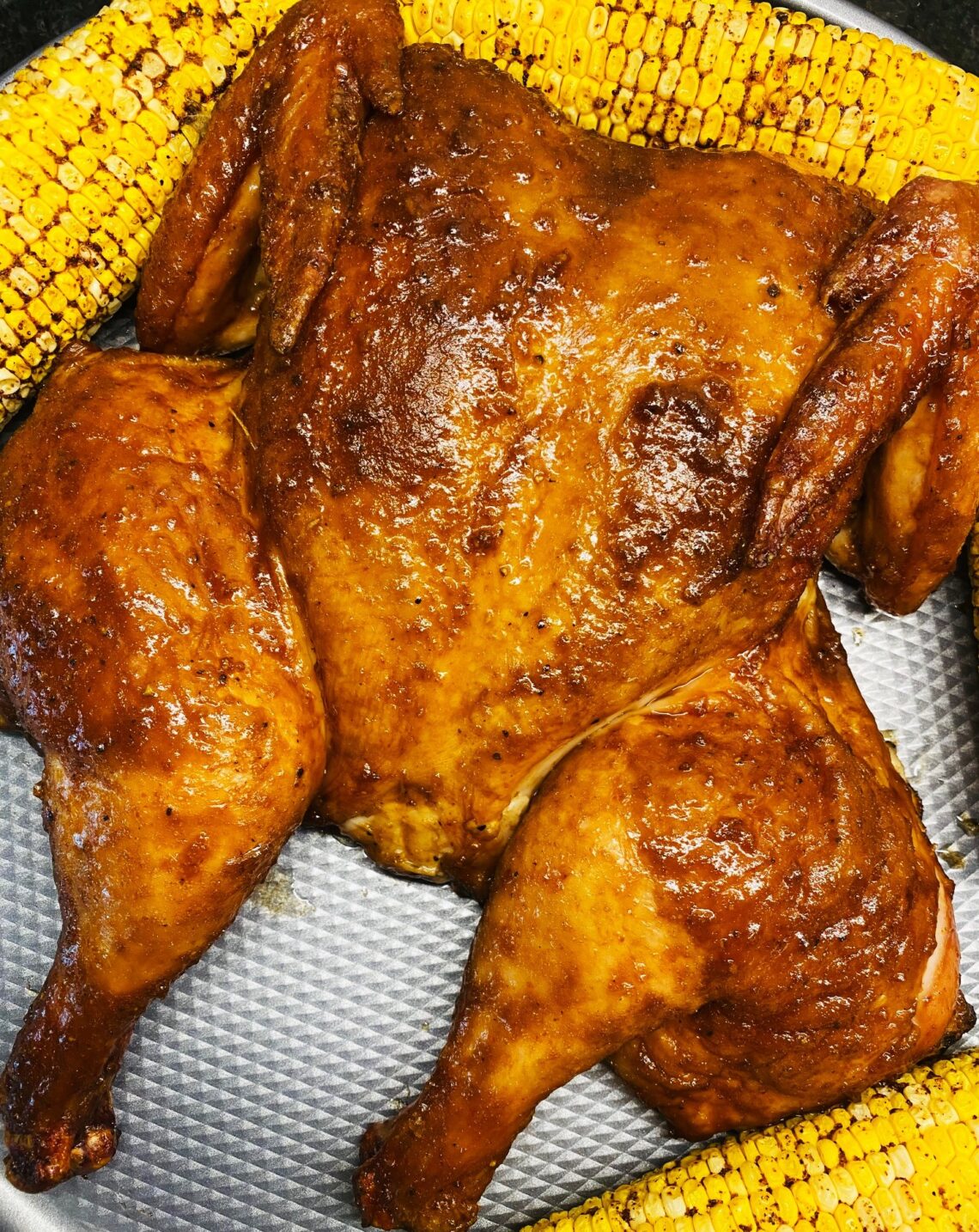 Maple Brown Sugar Spatchcock Chicken - Cooks Well With Others