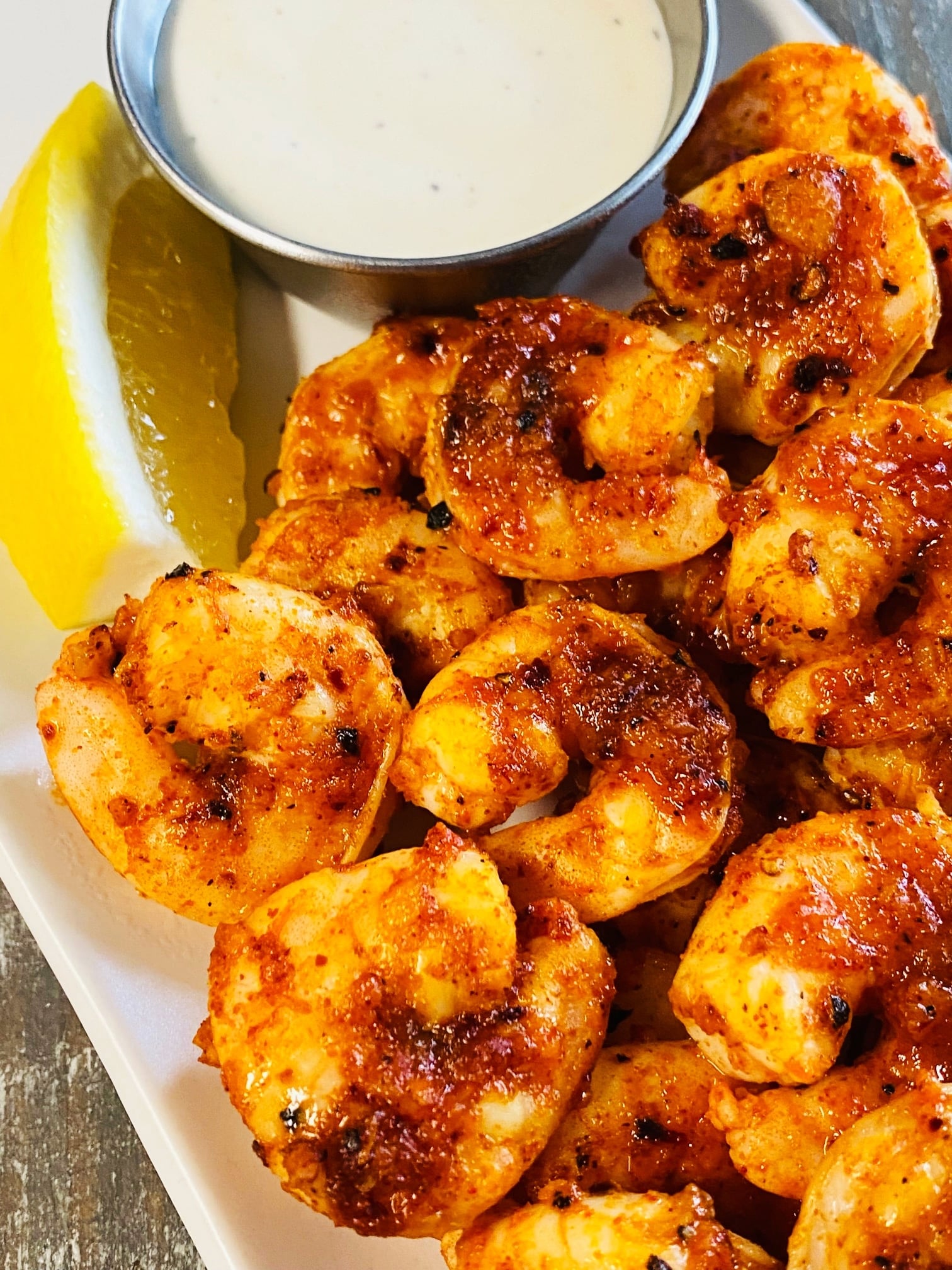 Air Fryer Garlic Sriracha Shrimp - Cooks Well With Others
