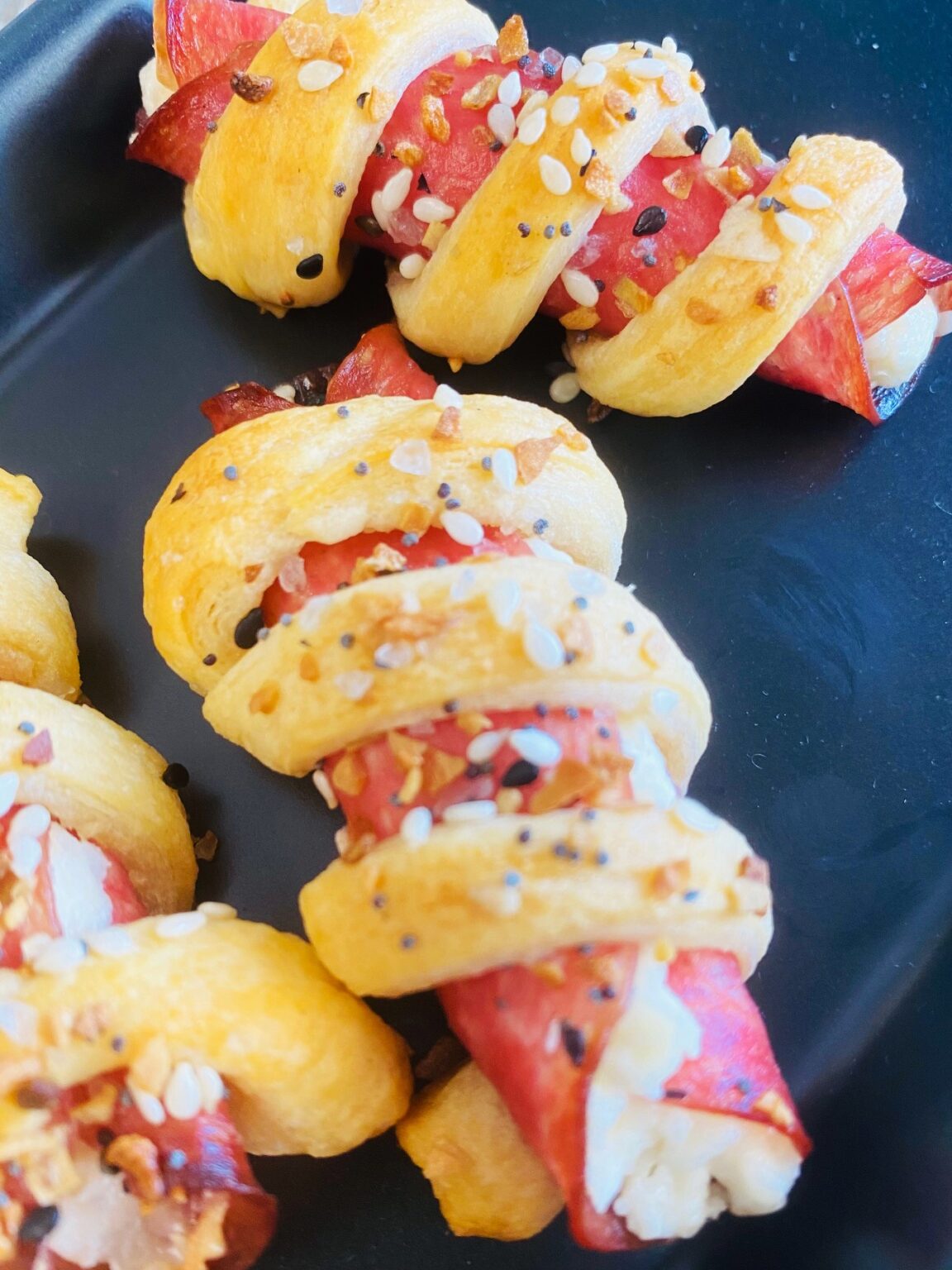 Crescent Wrapped Salami Rolls - Cooks Well With Others