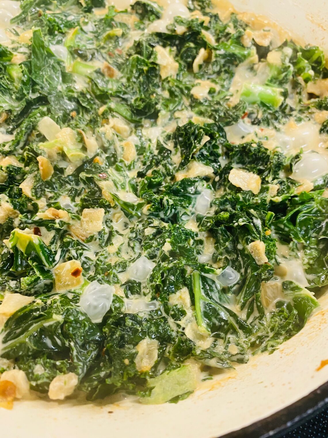 Creamy Lemon Parmesan Kale - Cooks Well With Others
