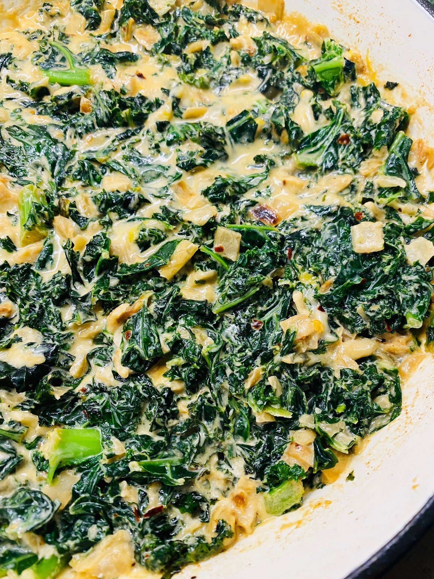 Creamy Lemon Parmesan Kale - Cooks Well With Others