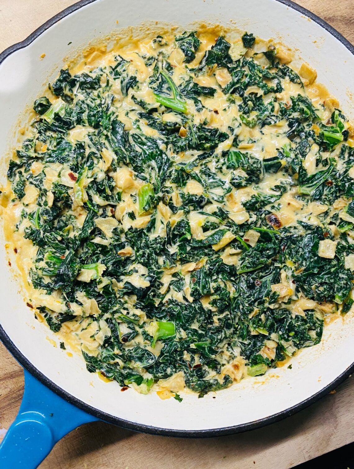 Creamy Lemon Parmesan Kale - Cooks Well With Others