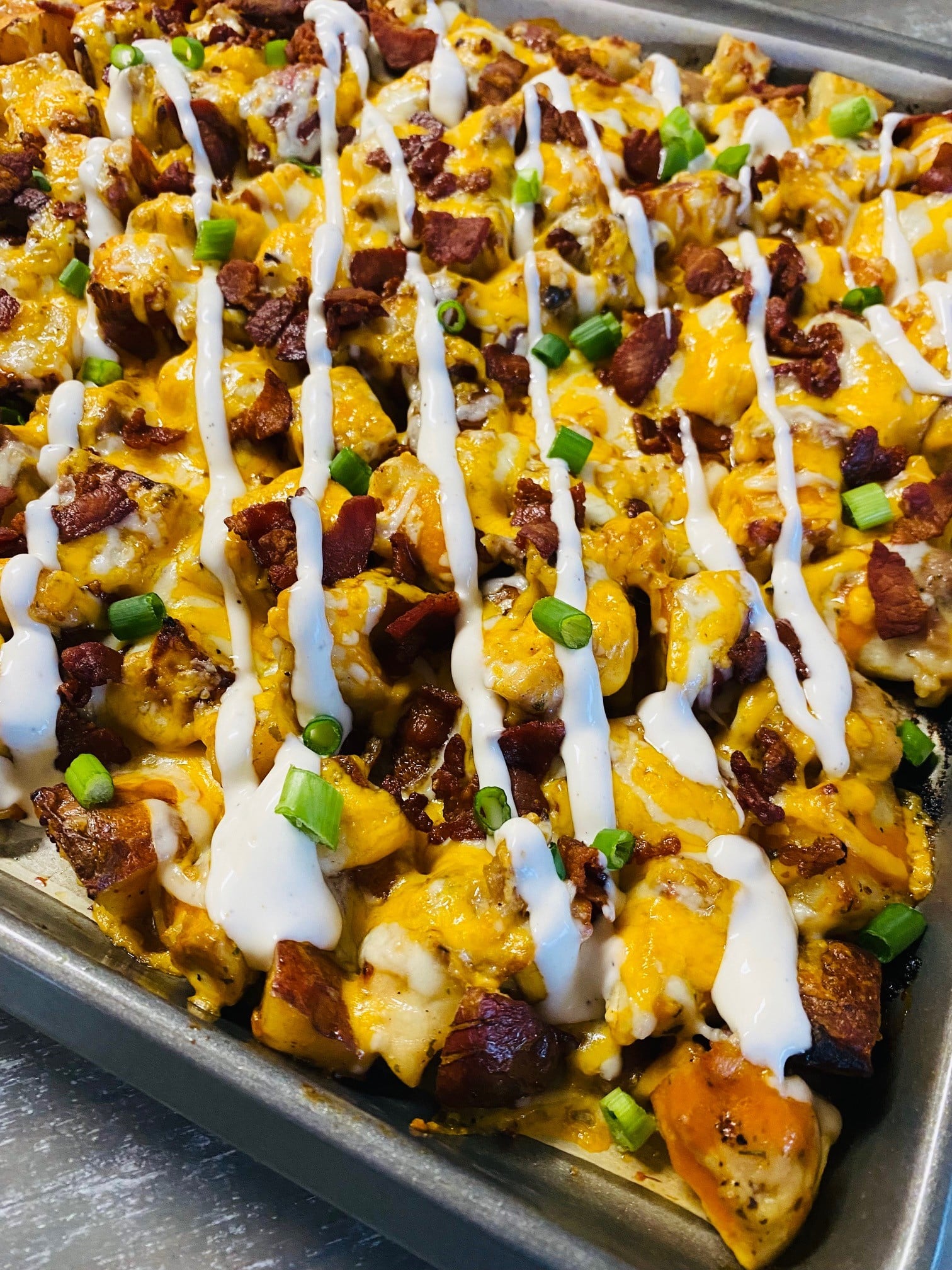 Loaded Buffalo Chicken and Potatoes - Cooks Well With Others