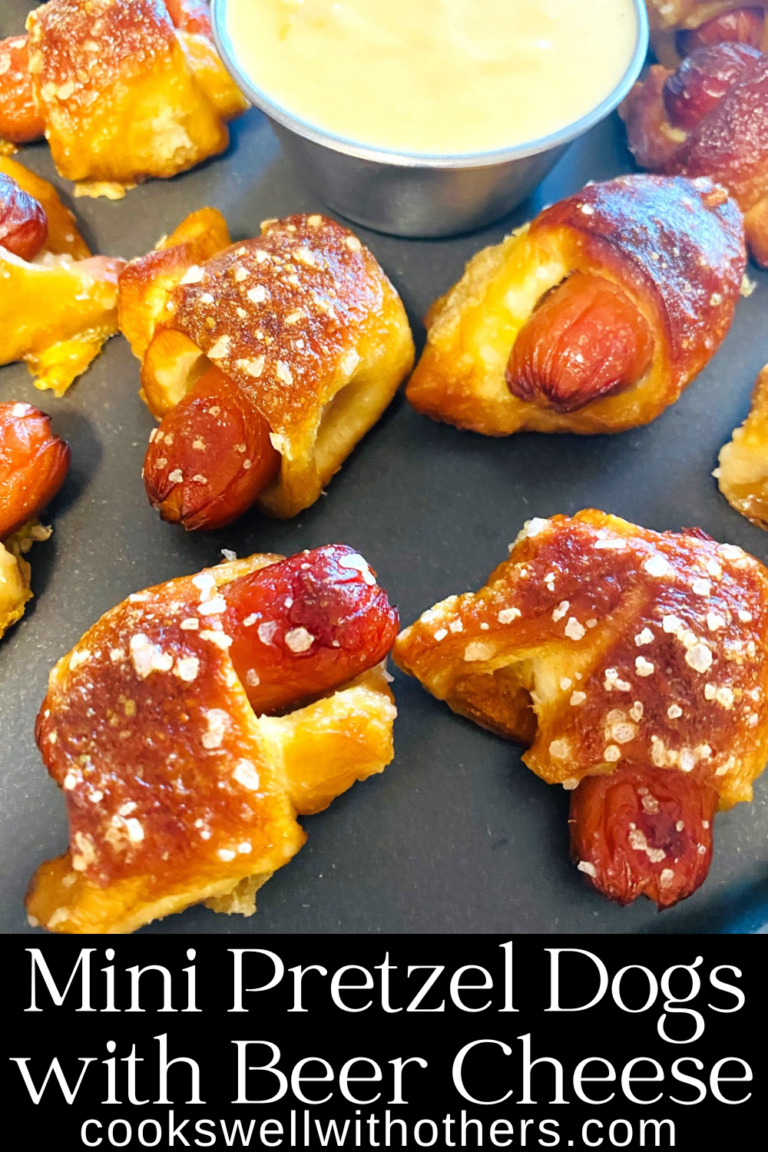 Mini Pretzel Dogs with Beer Cheese - Cooks Well With Others