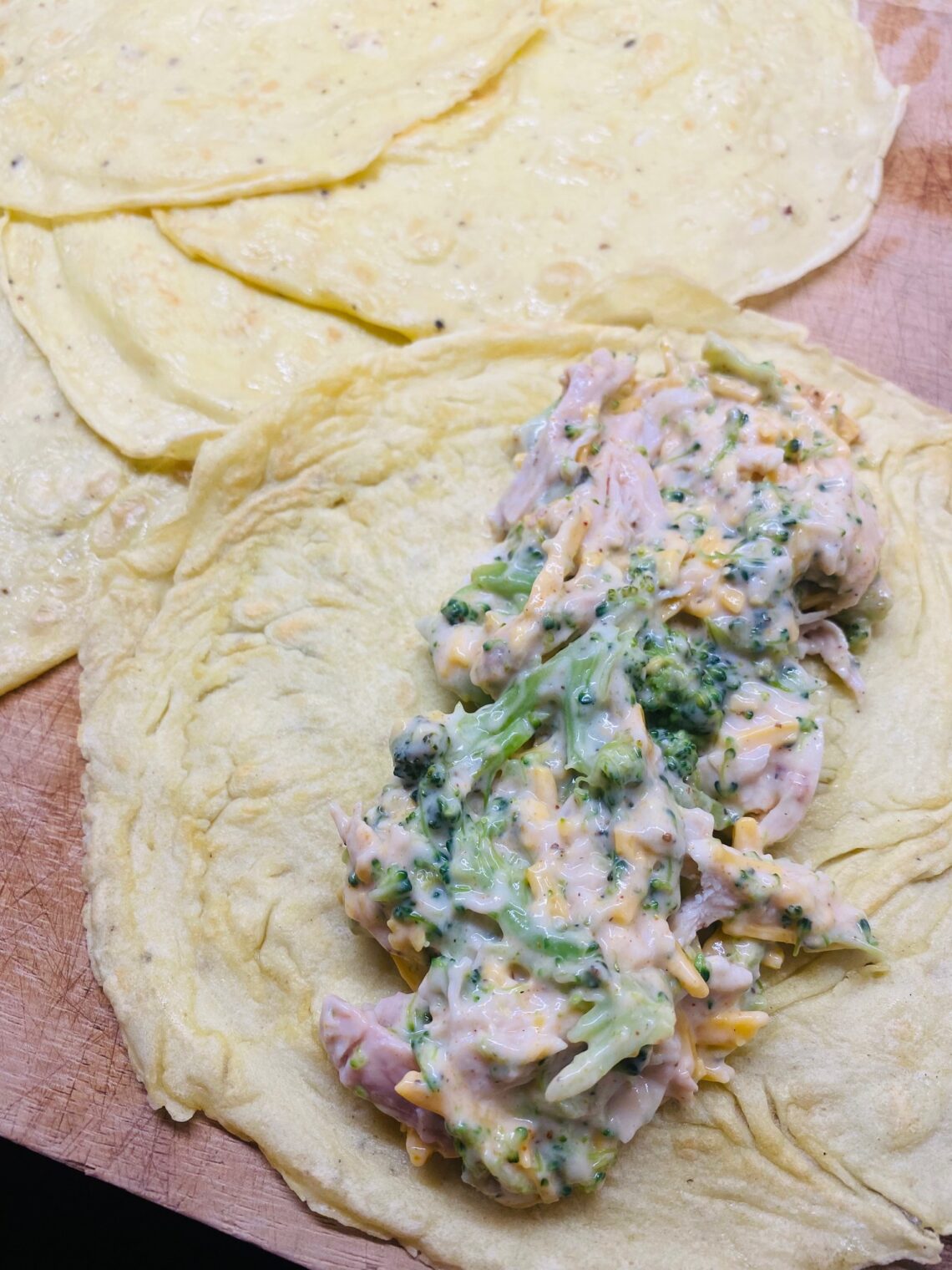 Cheesy Chicken Broccoli Crepes - Cooks Well With Others