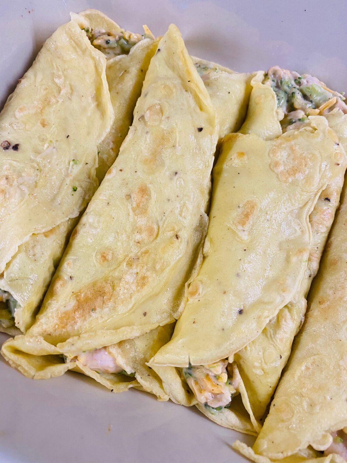 Cheesy Chicken Broccoli Crepes - Cooks Well With Others