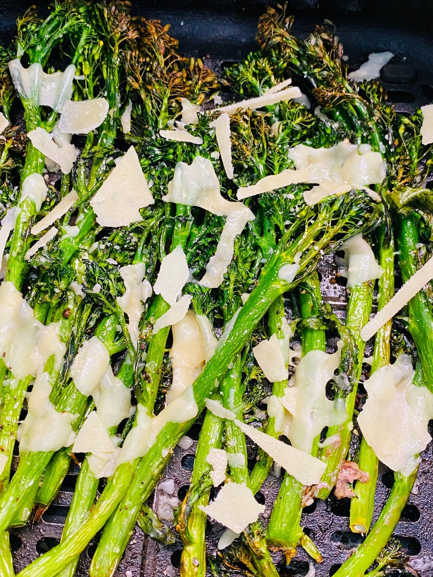 Air Fryer Garlic Parmesan Broccolini - Cooks Well With Others