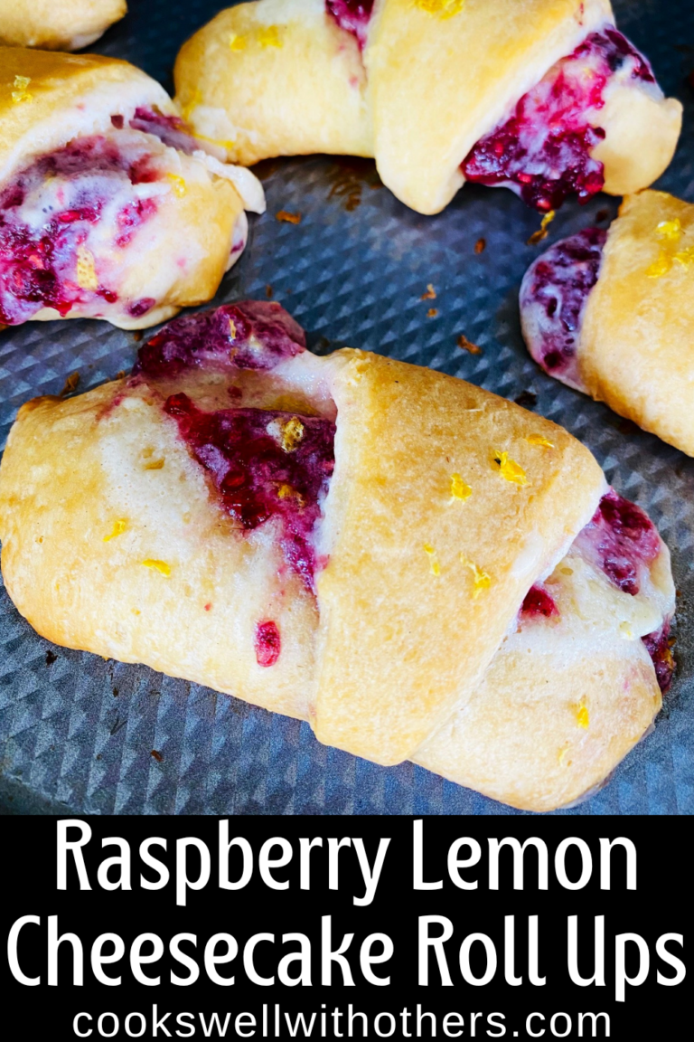 Raspberry Lemon Cheesecake Roll Ups - Cooks Well With Others