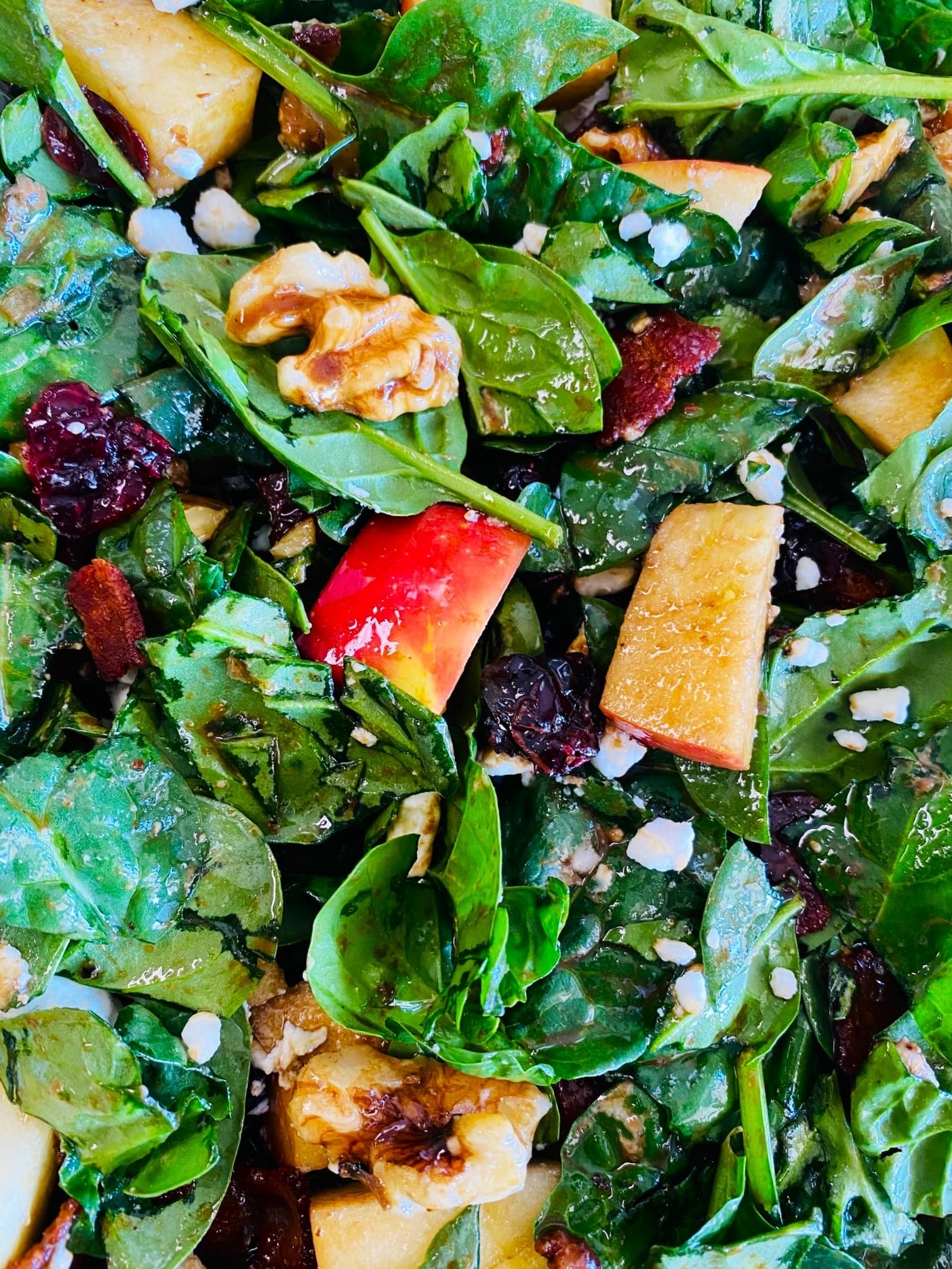 Apple Bacon Spinach Salads Cooks Well With Others
