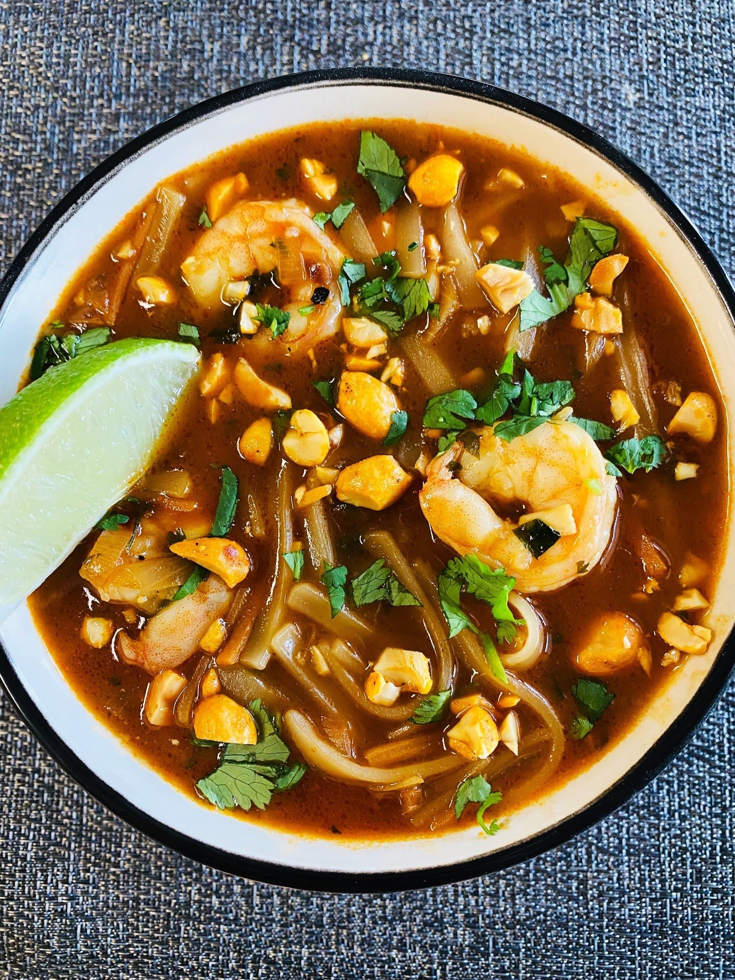 Shrimp Pad Thai Soup - Cooks Well With Others