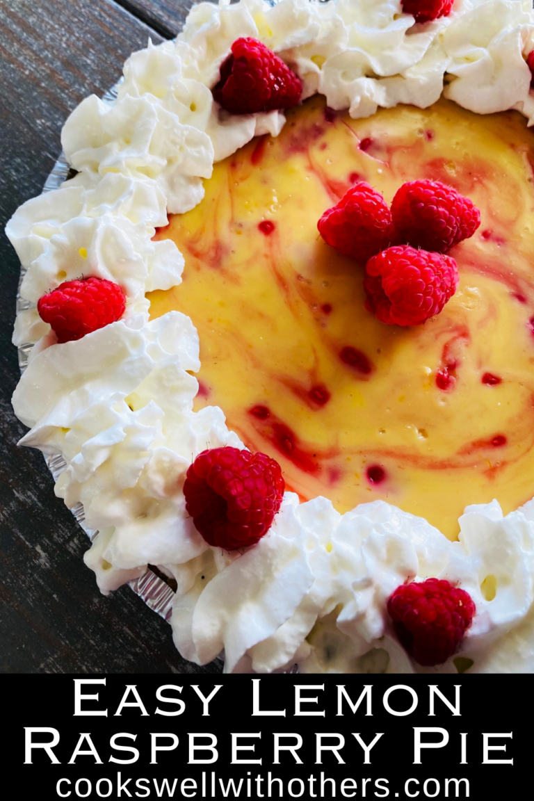 Easy Lemon Raspberry Pie - Cooks Well With Others