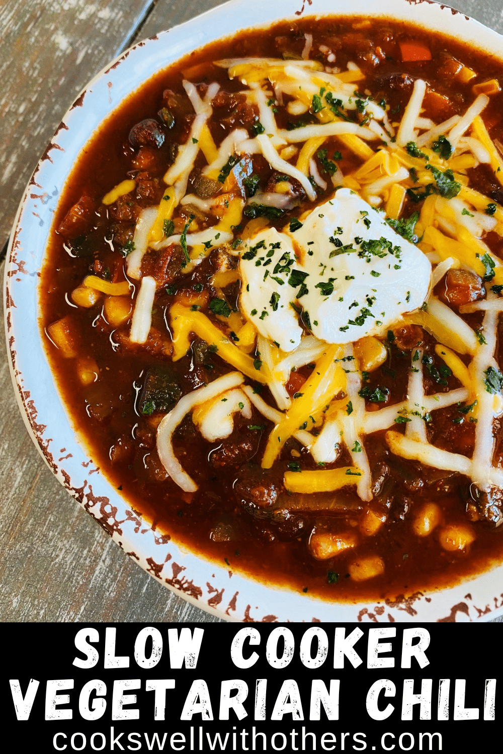 Slow Cooker Vegetarian Chili - Cooks Well With Others