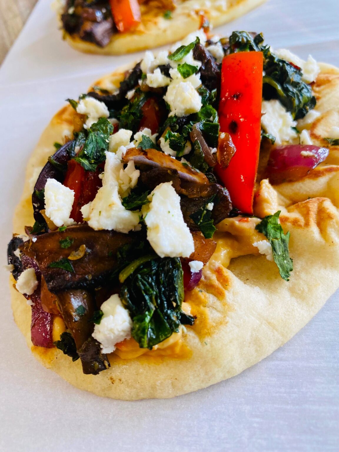 Mediterranean Veggie Naan Tacos - Cooks Well With Others