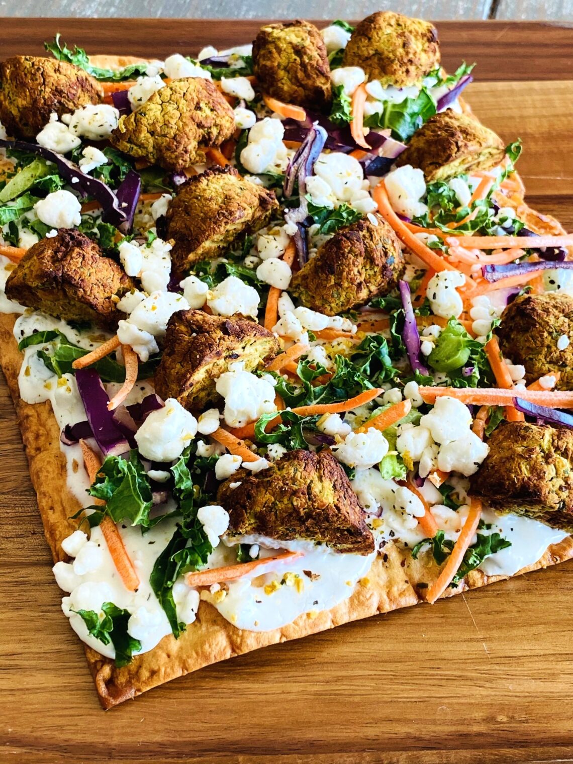 Crispy Falafel Lavash Flatbreads - Cooks Well With Others